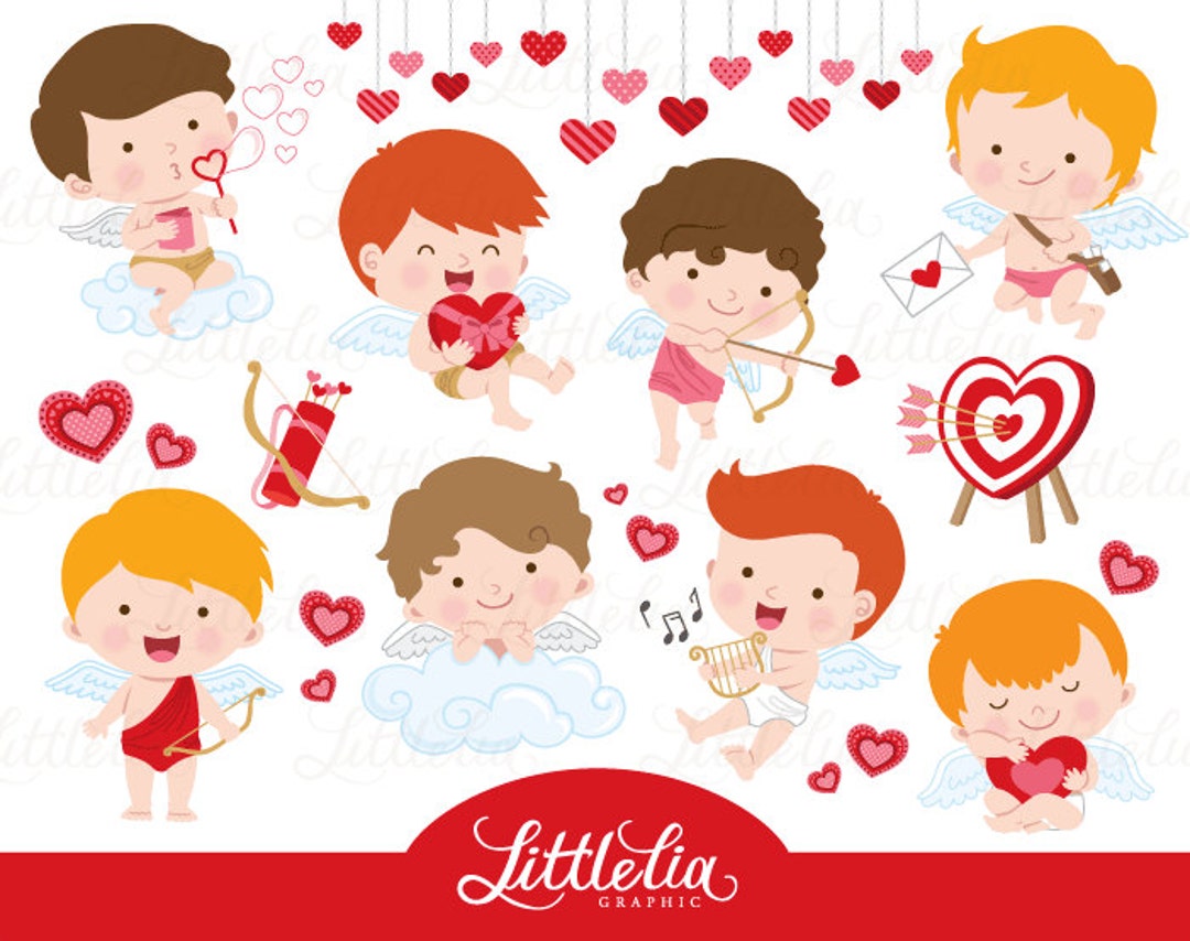 Cupid Clipart - Valentine Clipart - 16094 - Etsy