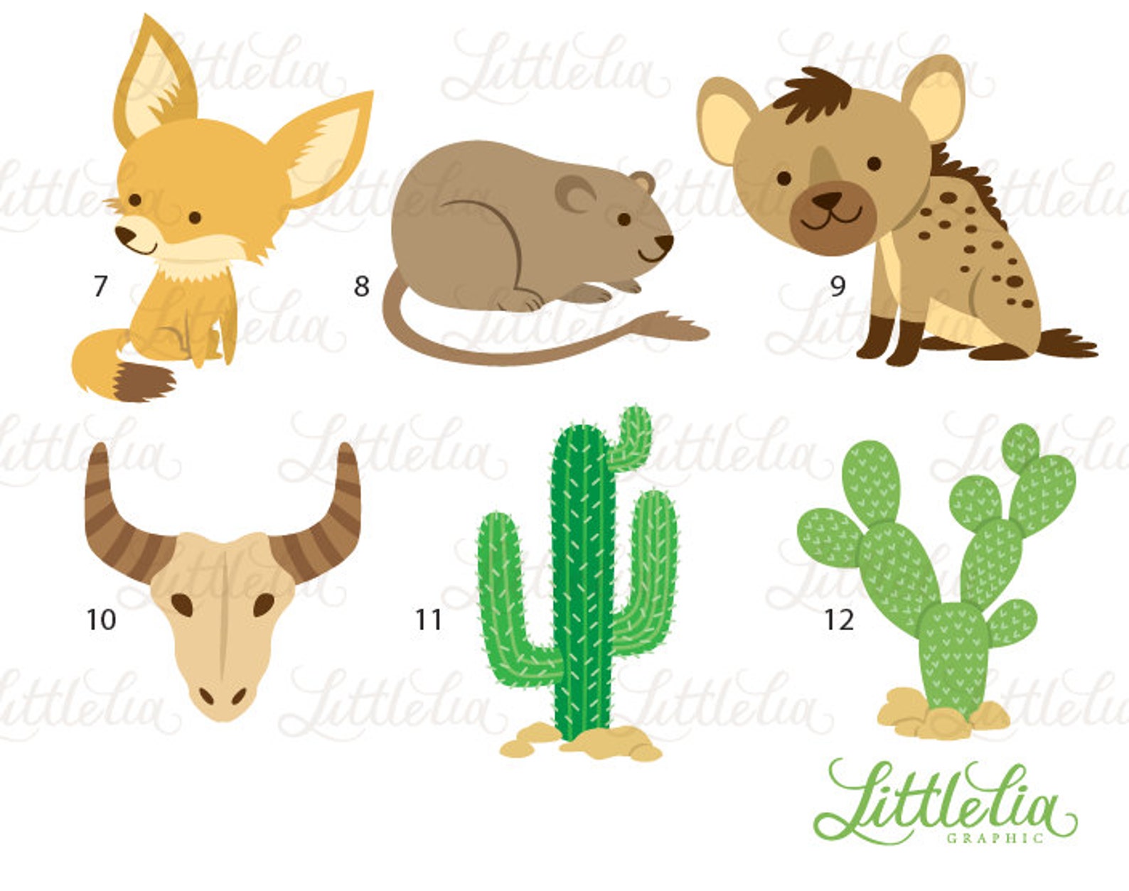 Desert Animal Clipart Animal Clipart Desert Clipart - Etsy Australia