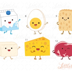 Good Protein Source - Food Kawaii Clipart - 23003 (including Black and ...