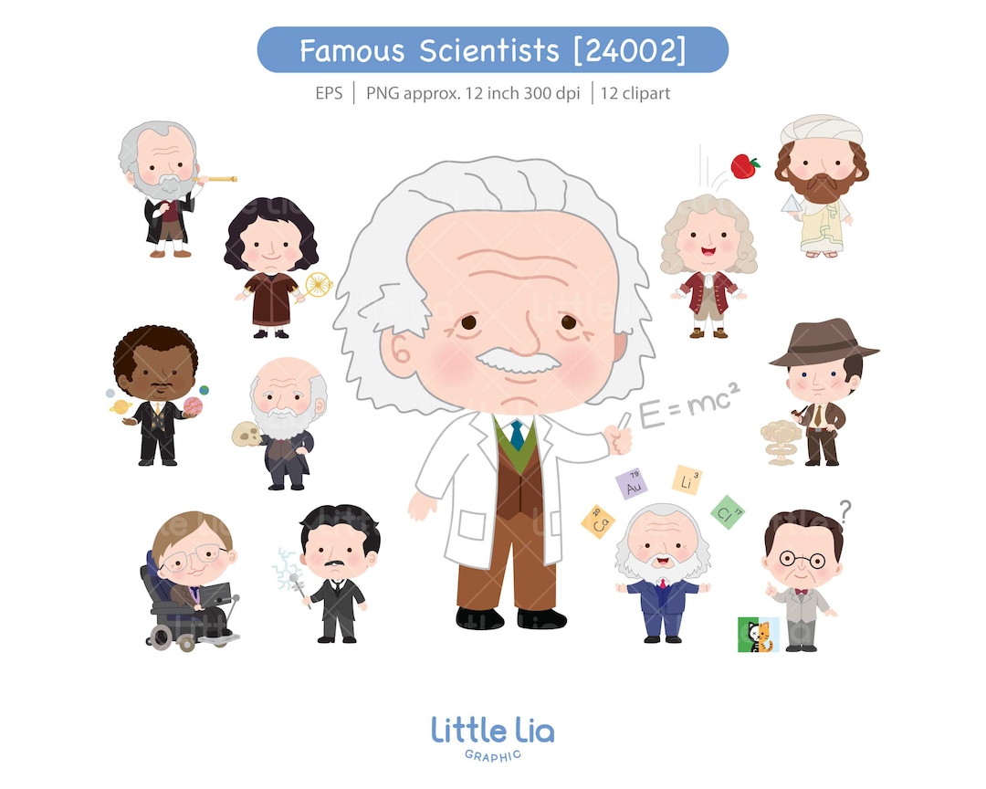 Famous Scientist Clipart - 24002 (including Black and White Clipart ...