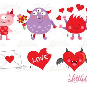 Saint-Valentin monstre clipart - clipart amour de monstre - 15101 ...