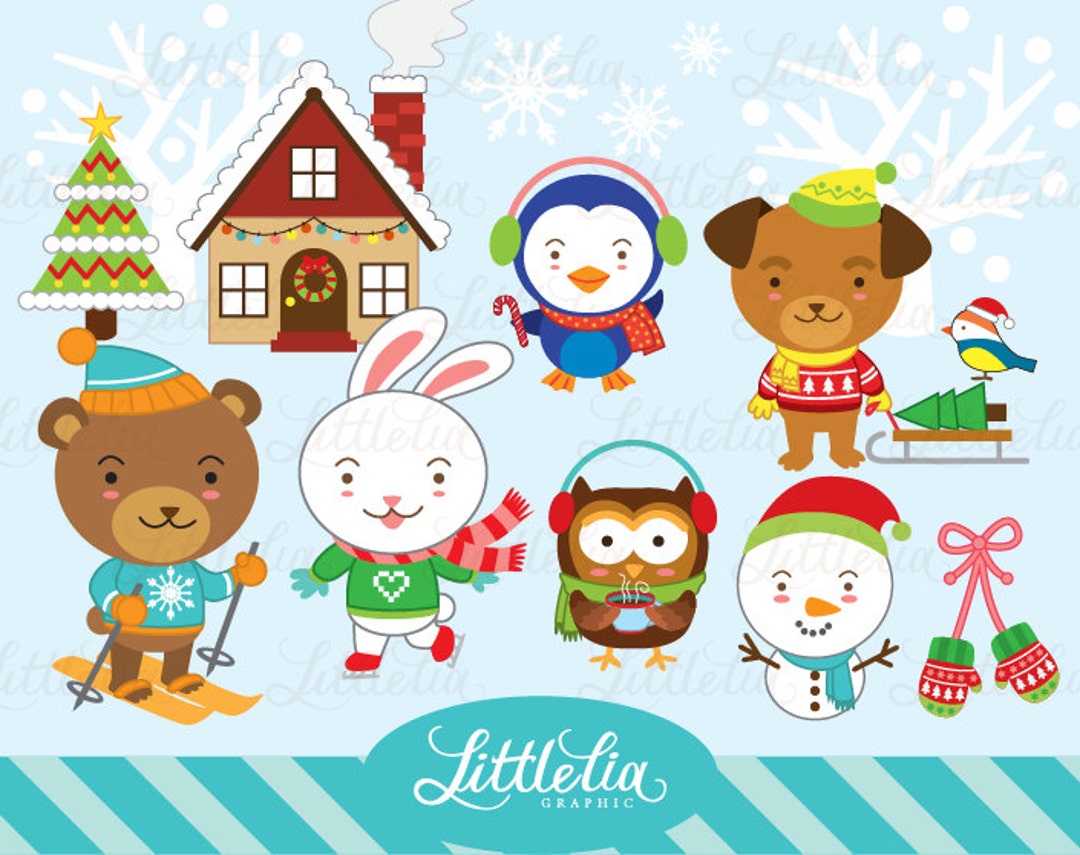 Christmas Clipart - Winter Frosty Friend Clipart - 14027 - Etsy