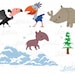 Ice Age Animal Clipart Snow Animal 22002 including Black - Etsy