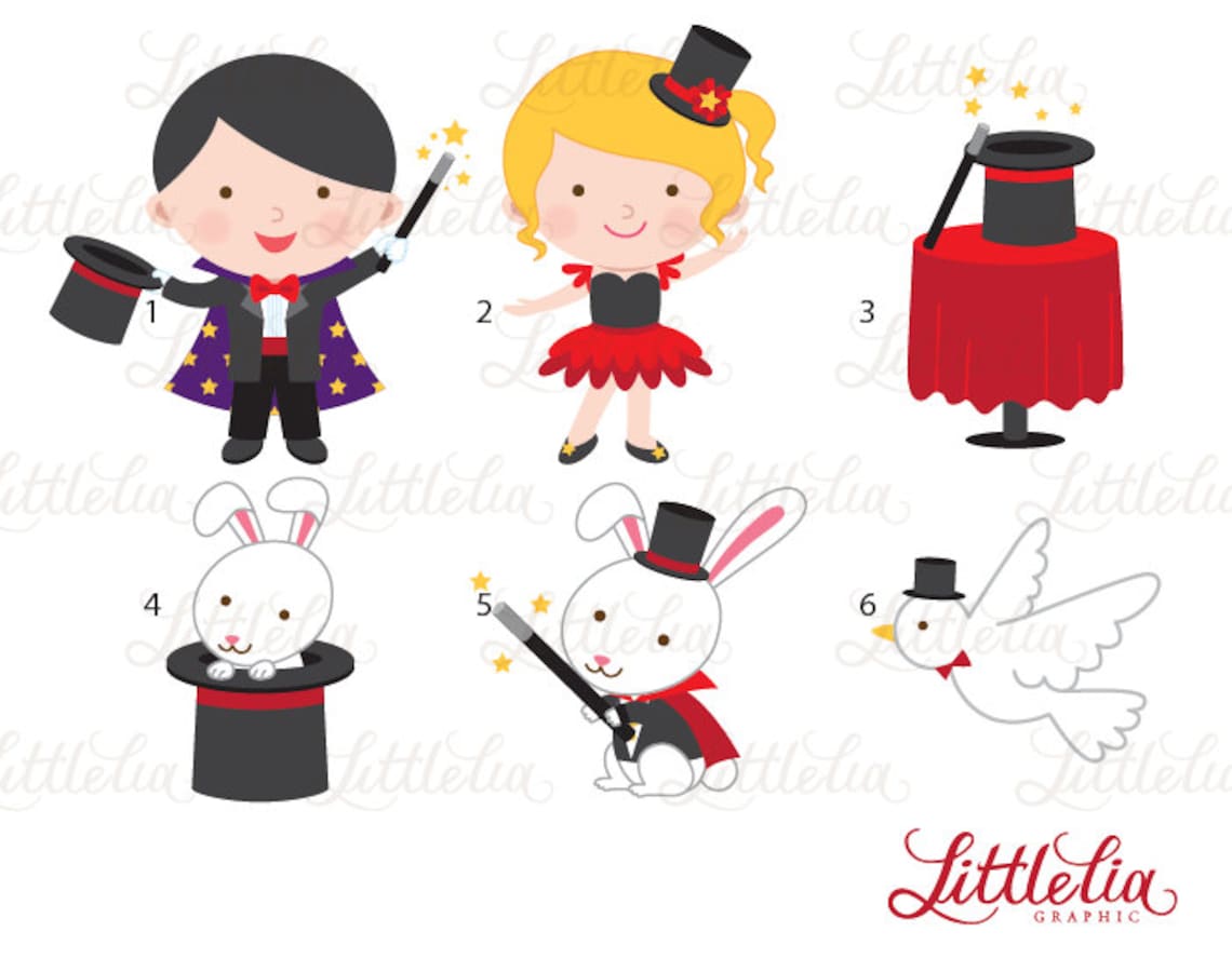 Magic Clipart Magician Clipart 15019 - Etsy