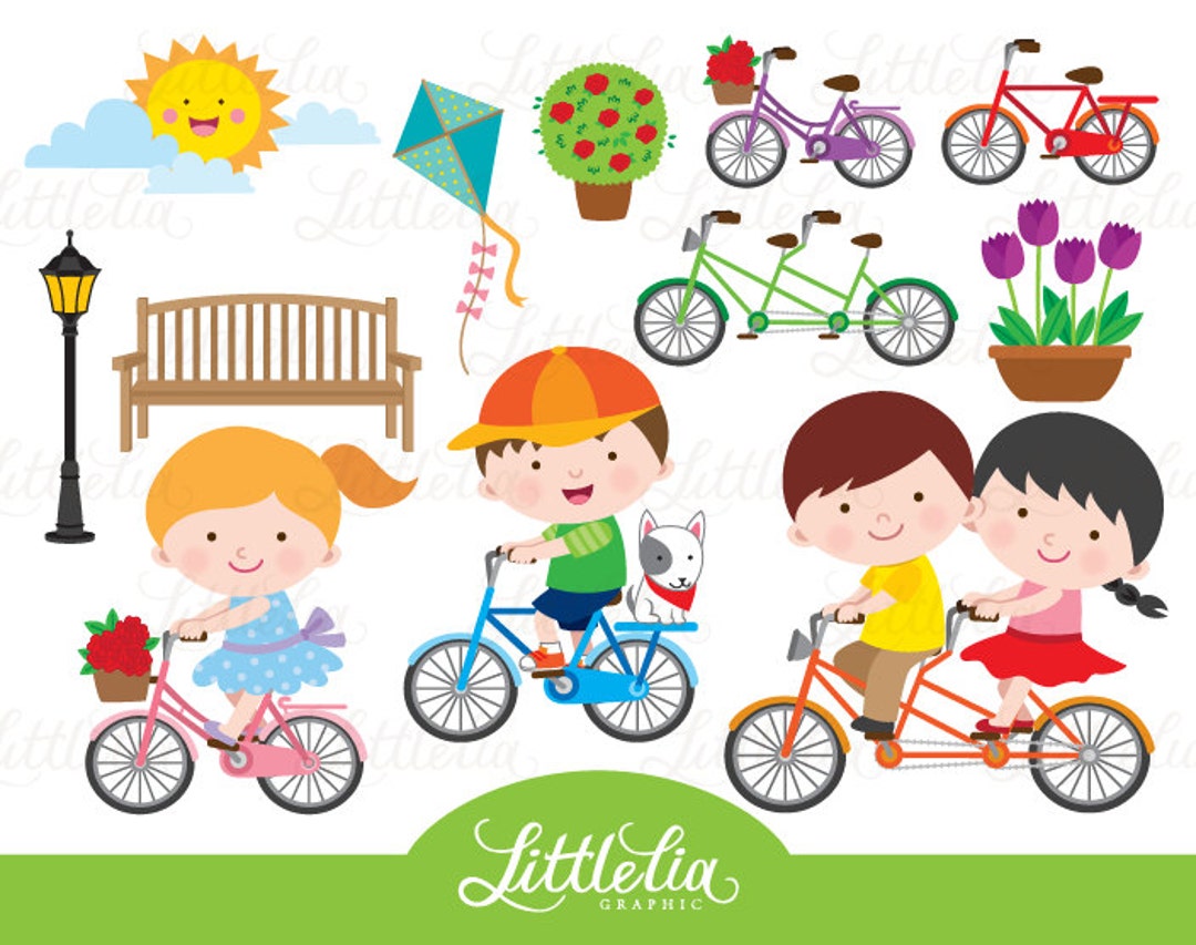 Sweet Ride - Spring Ride Clipart - Bicycle Clipart - 15086 - Etsy