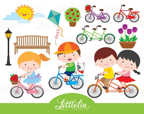 Sweet ride spring ride clipart bicycle clipart 15086 | Etsy