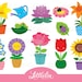 Flower Clipart - Garden Clipart - Kawaii Flower - 16020 - Etsy