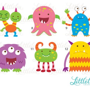 Monster Clipart - Alien Clipart -15069 - Etsy