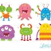 Monster Clipart - Alien Clipart -15069 - Etsy
