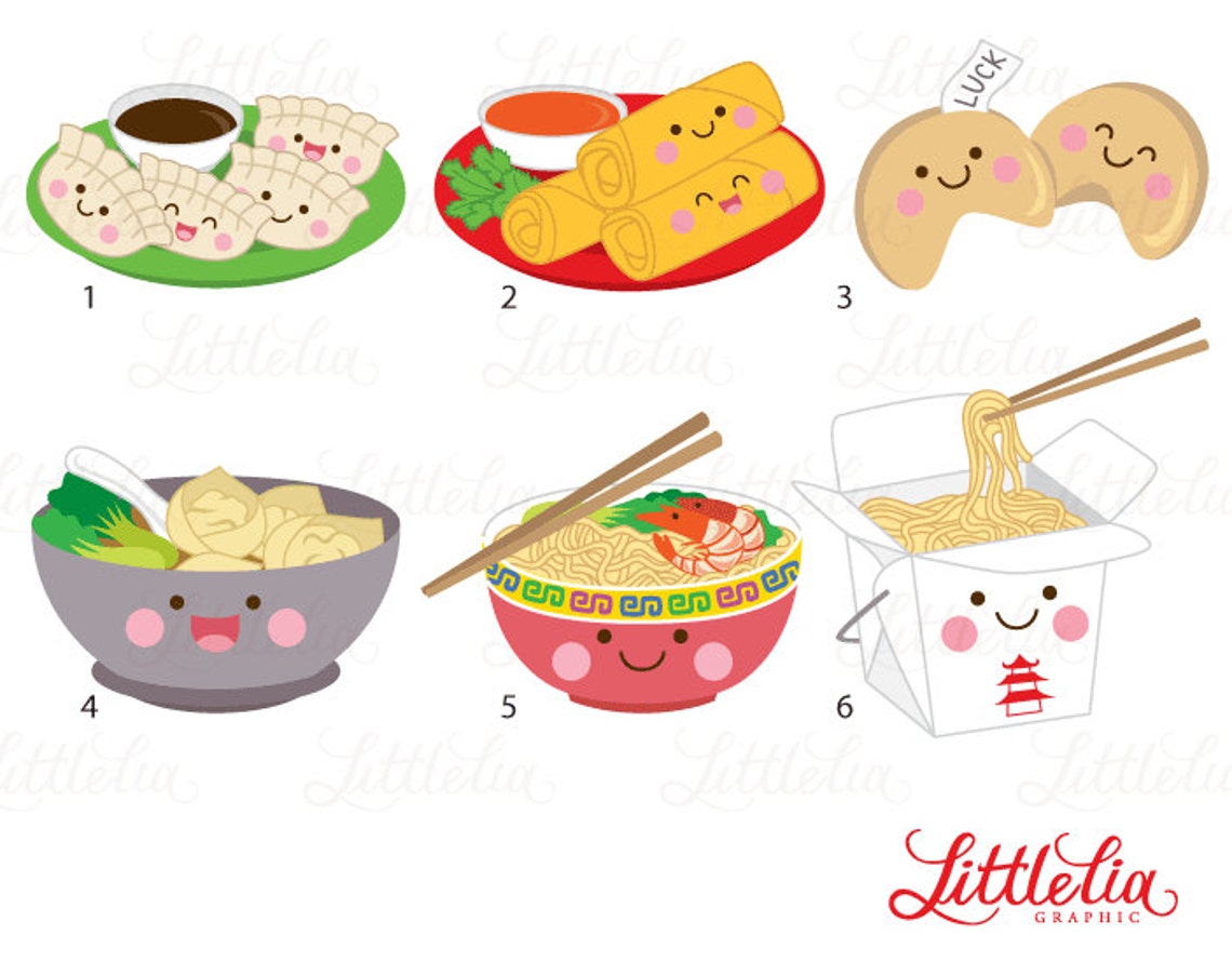 Cibo cinese kawaii clipart cibo kawaii 17018 - Etsy Italia