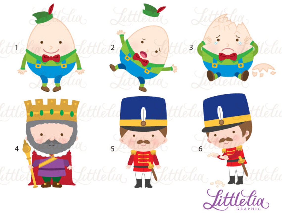 Humpty Dumpty Clipart Nursery Rhyme Clipart 16010 - Etsy UK