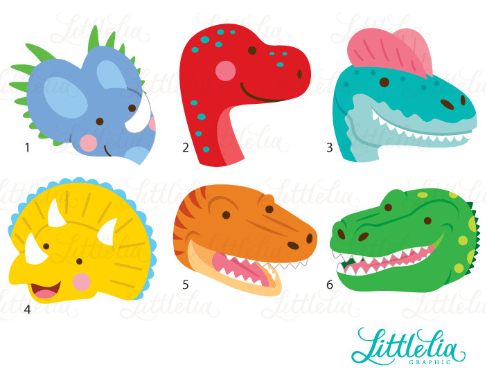 Dinosaur Head Dino Face Clipart 17014 - Etsy