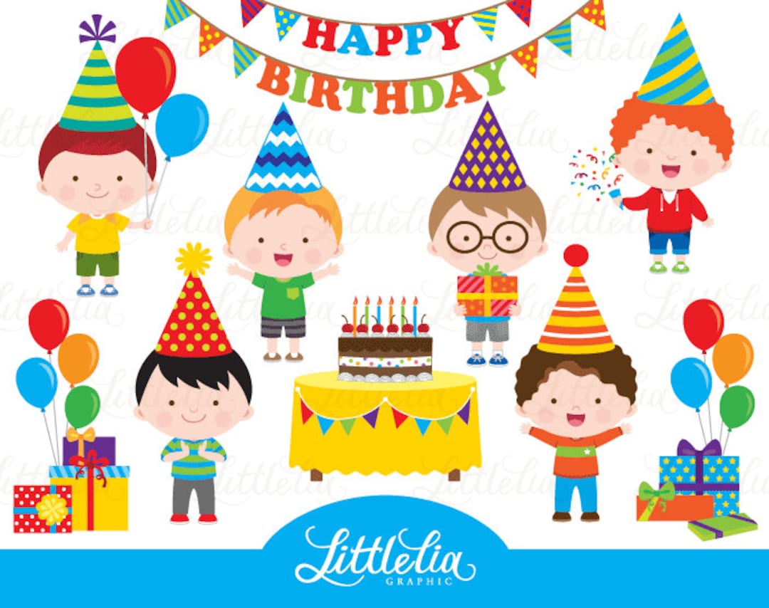 Birthday Boy Clipart - Birthday Clipart - Celebration Clipart - 15051 ...