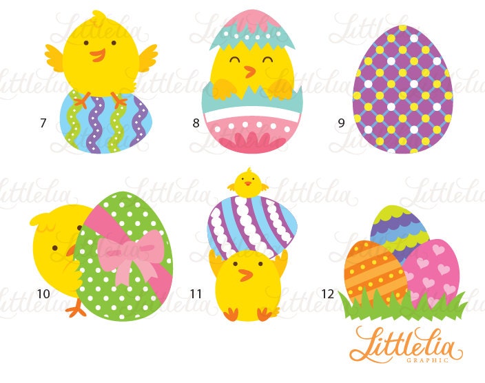 Easter Chicks Clipart Easter Clipart 16011 - Etsy