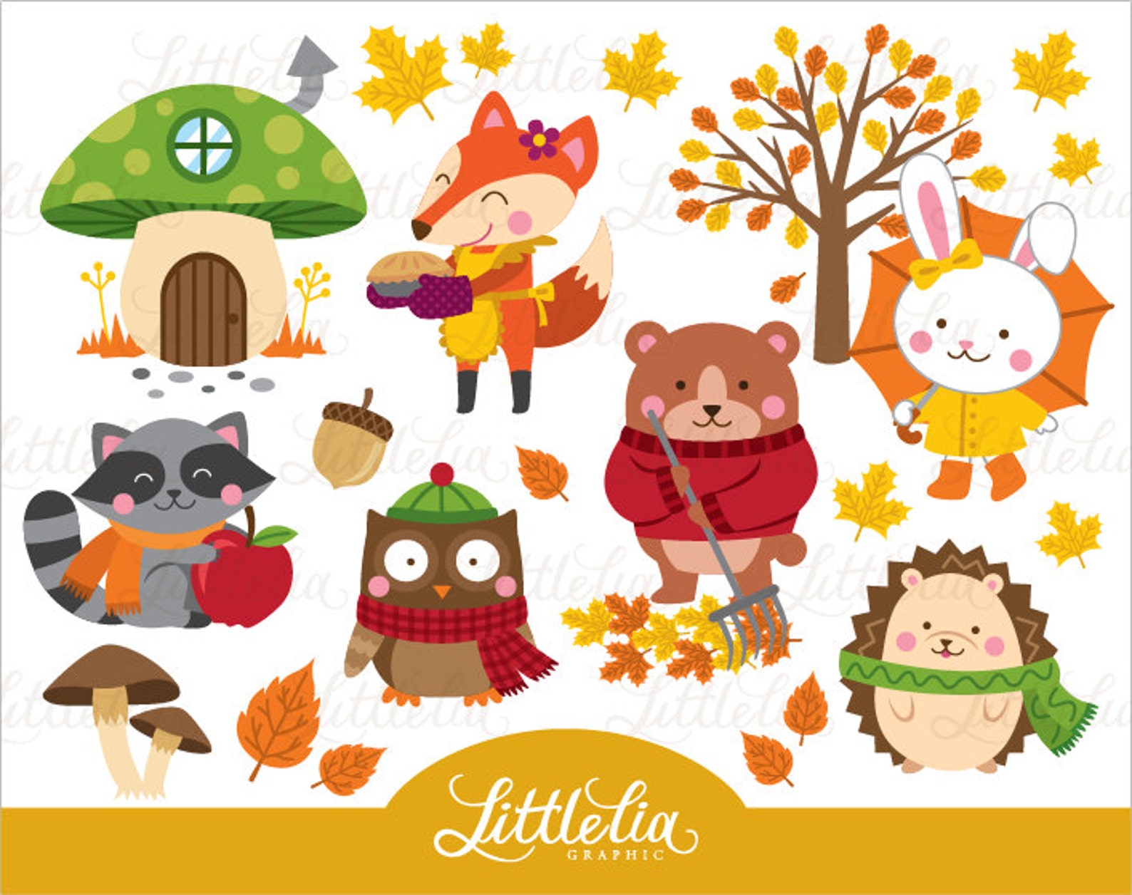 Autumn Woodland - Autumn Fall Critter - 15071 - Etsy