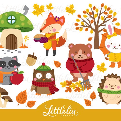 Autumn Woodland Autumn Fall Critter 15071 | Etsy