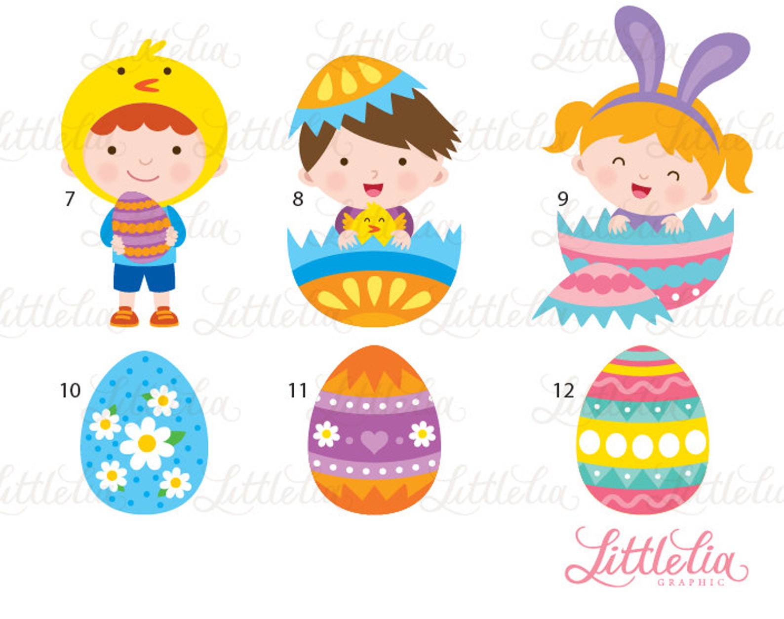 Easter Clipart Easter Kid Clipart 16013 - Etsy UK