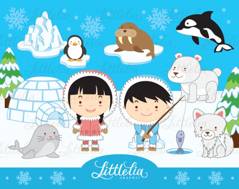 Frosty Friend Clipart Set - 14022 Digital Download - Etsy