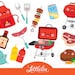 BBQ Kawaii Clipart Barbecue Kawaii 17020 - Etsy
