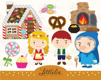 Paper Puppets Set, Hansel and Gretel, Fairy Tale, Printable, Coloring ...