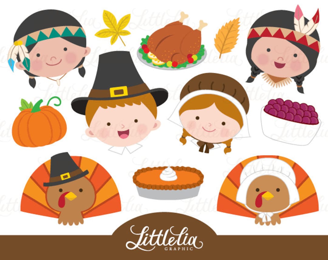Thanksgiving Head Clipart - Thanksgiving Head - 16092 - Etsy