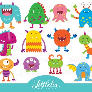 Monster Clipart - Alien Clipart -15069 - Etsy