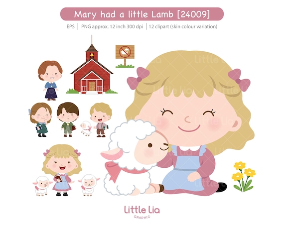 Mary Aveva Un Piccolo Agnello Da Colorare