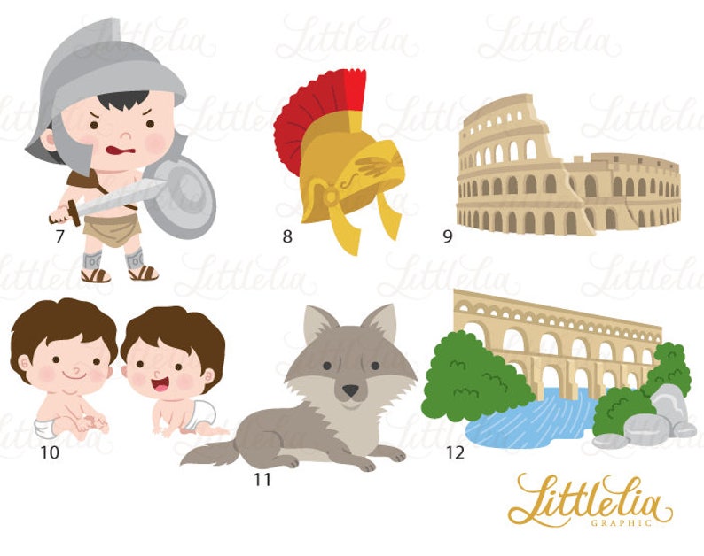 Ancient Roman Clipart - Rome Clipart - Ancient Italy - 17041 (including ...