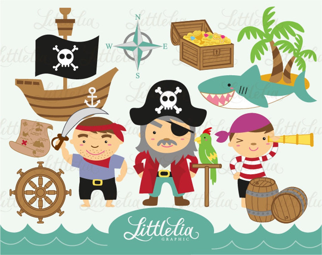 Pirates de Clipart Digital Set / instant download 13001 - Etsy France