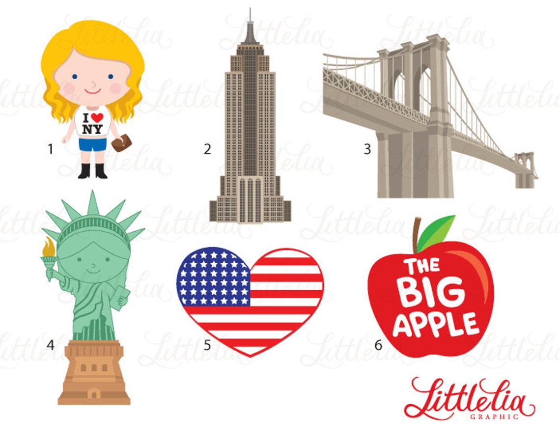 New york clipart I love NY clipart 16030 | Etsy