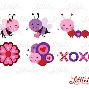 Valentine Clipart - Bug Love Clipart - Bug Clipart - 15001 - Etsy
