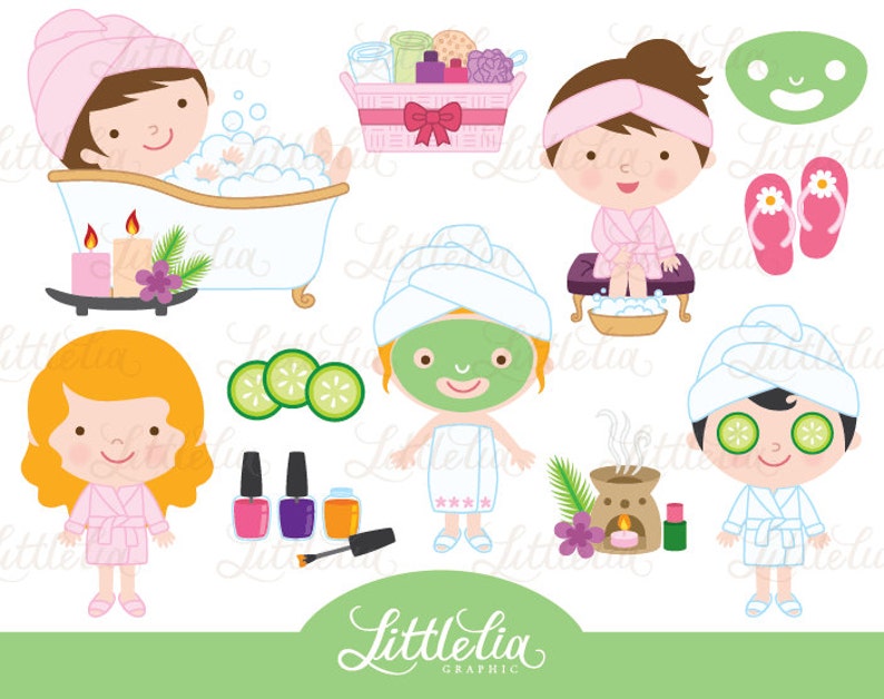 Spa Clipart Beauty Treatment Clipart Beauty Clipart - Etsy
