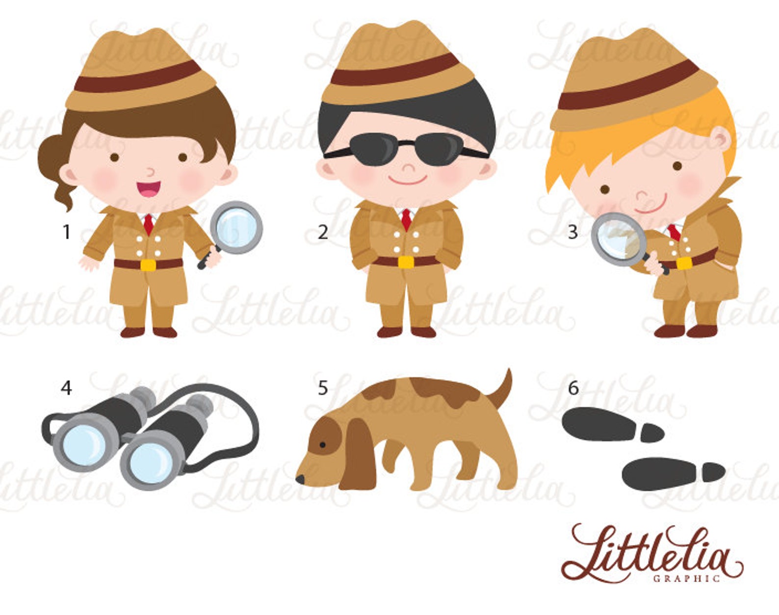 Detective Clipart 15103 - Etsy