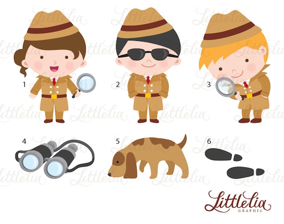 Kid Detective Clip Art