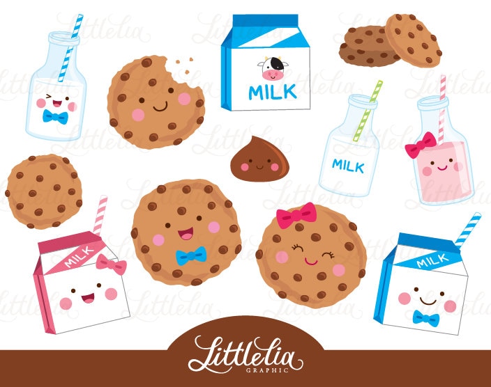 Clip Art Cookie And Milk