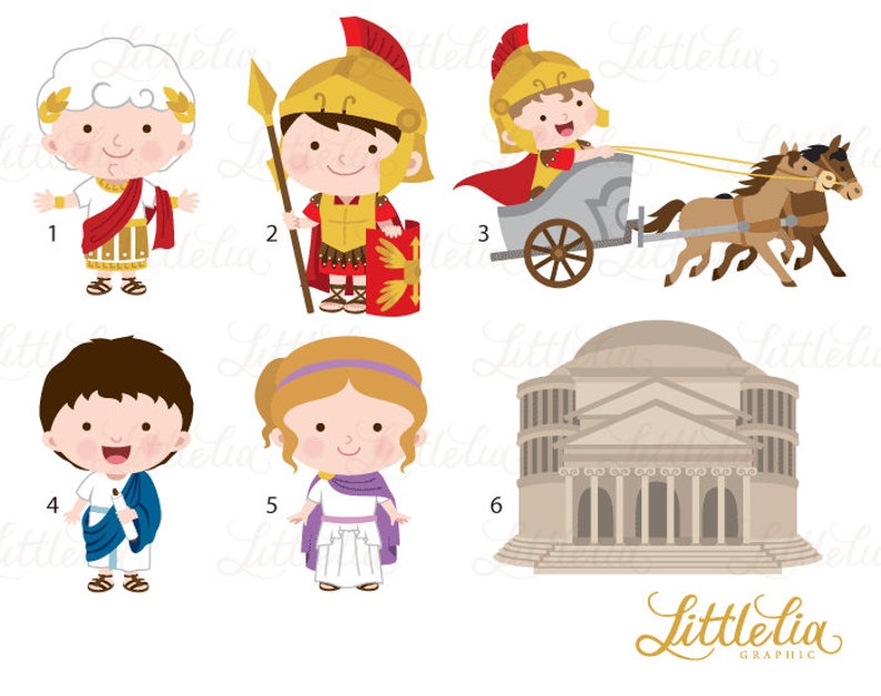 Ancient Roman Clipart - Rome Clipart - Ancient Italy - 17041 (including ...