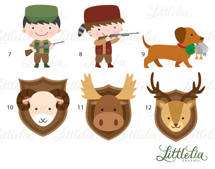 Hunter Clipart Hunting Clipart Hunting Season Clipart | Etsy