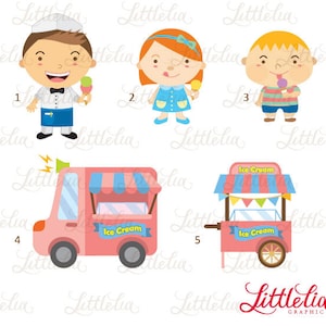 Yummy Ice Cream Clipart Set / Instant Download - 14002 - Etsy