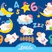 Counting Sheep Clipart - Sleep Clipart - Baby Clipart - 16040 - Etsy