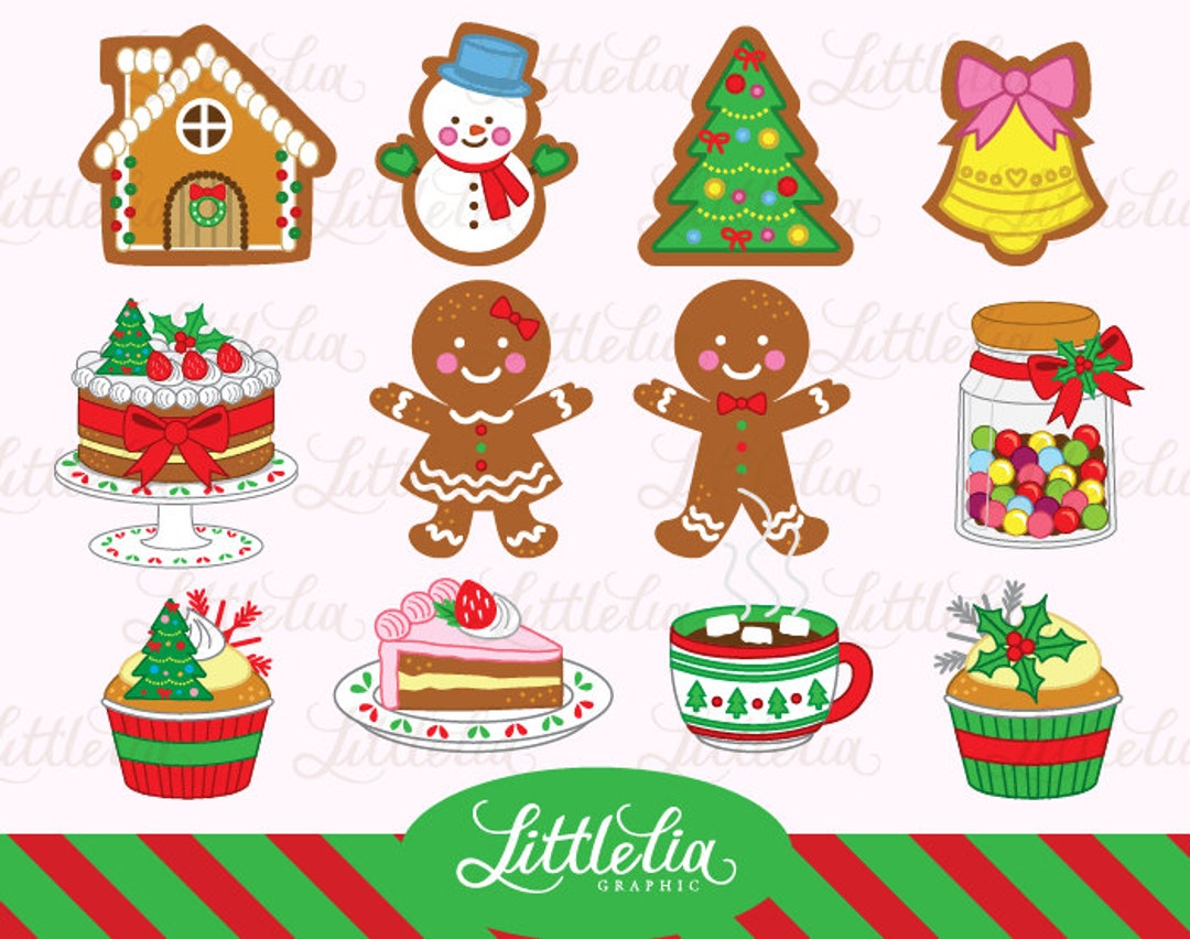 Christmas Sweet and Treat Clipart - 14026 - Etsy