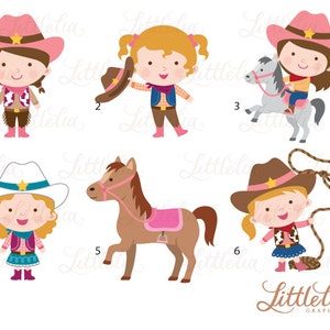 Cowgirl Clipart - Wild West Cowgirl Clipart - 15028 - Etsy