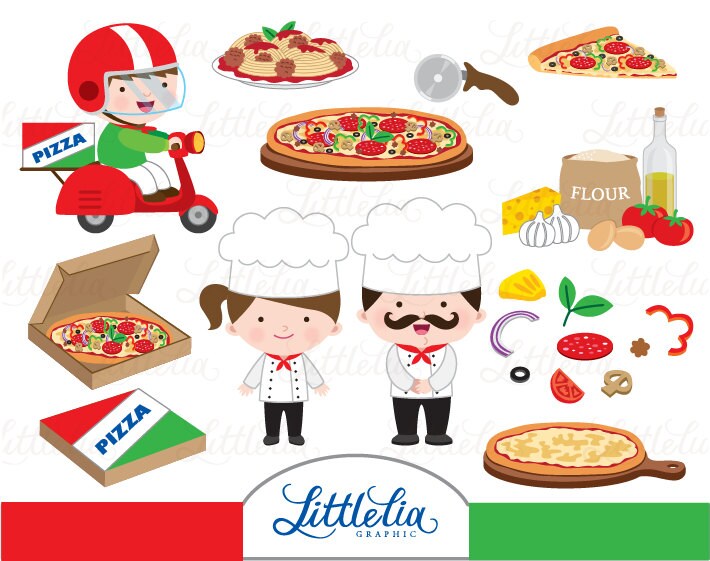 Baseball Pizza Party Clipart