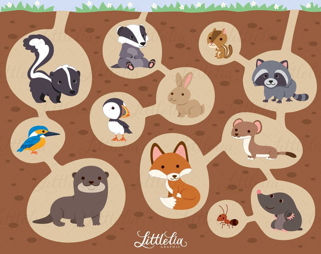 Burrowing Animal Clipart - Critter Animal Clipart- 22004 (including ...