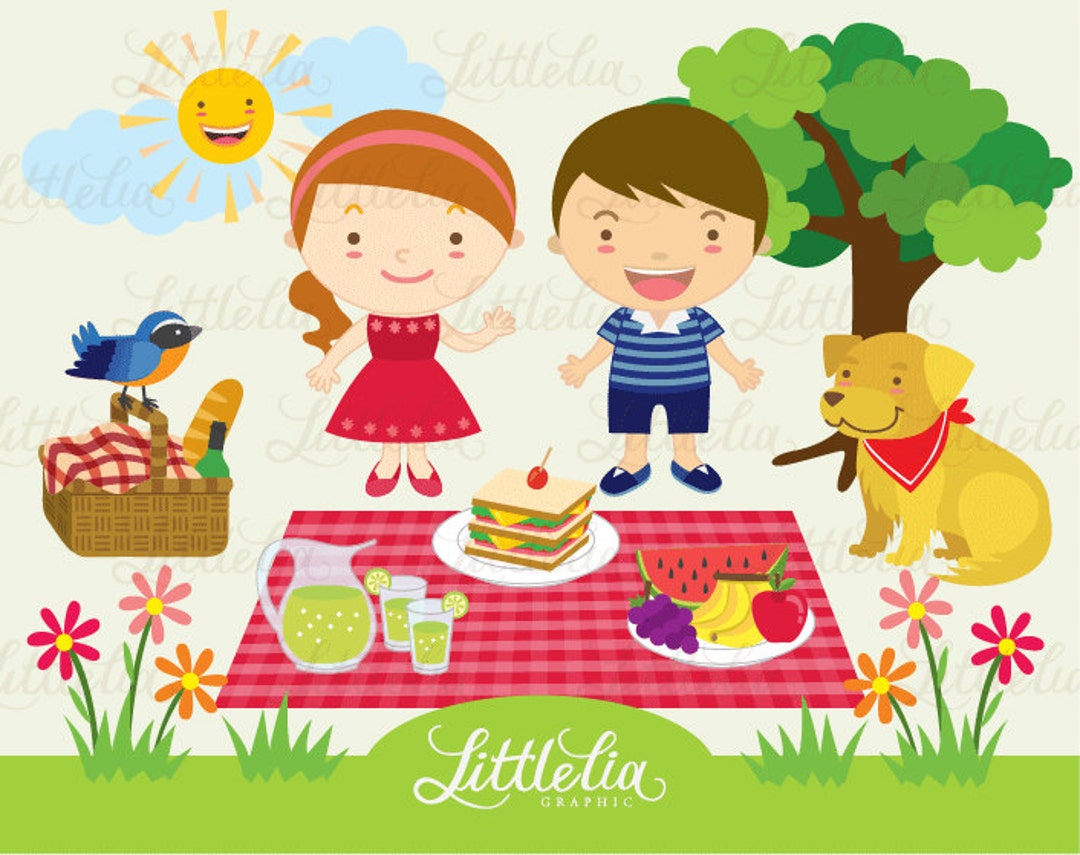 Summer Happy Picnic Clipart Set / Instant Download - 14004 - Etsy