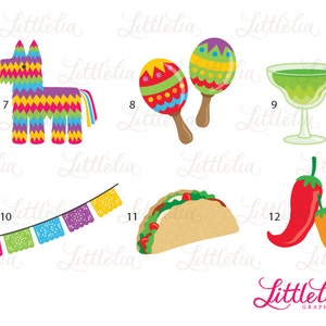 Fiesta Clipart - Mexican Cinco De Mayo Clipart - 15058 - Etsy