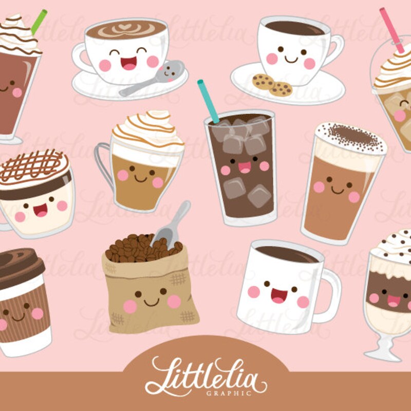 Coffee Clipart - Etsy