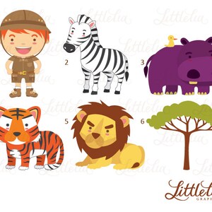 Fun Safari Adventure Clipart Set/ Instant Download - 14015 - Etsy