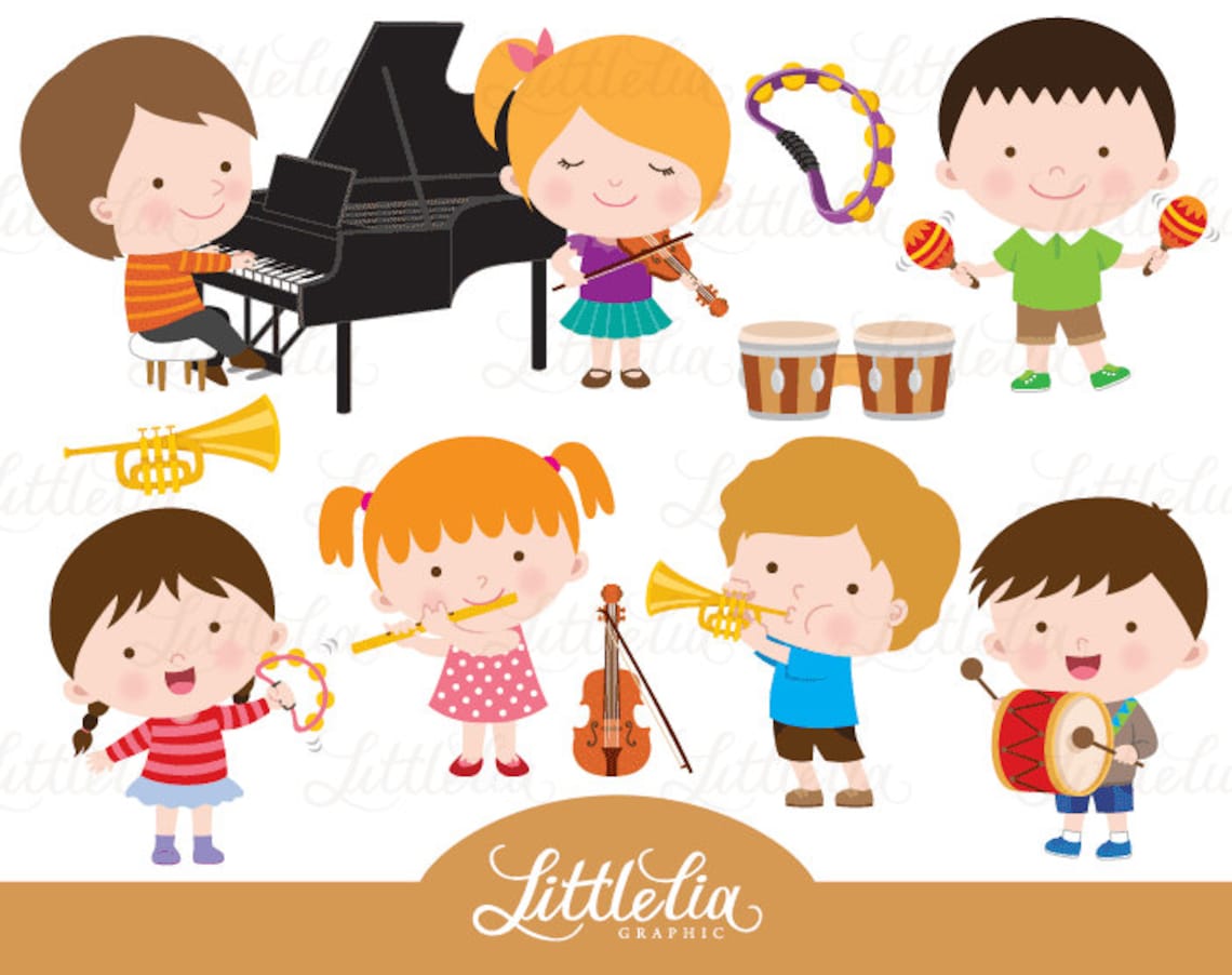Music Class Clipart Musician Clipart 16102 | Etsy