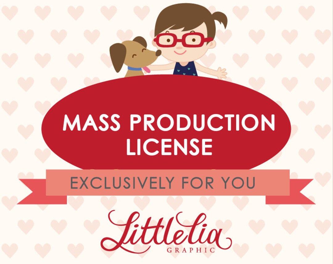 Mass Production License for 1 Graphic Set - Etsy
