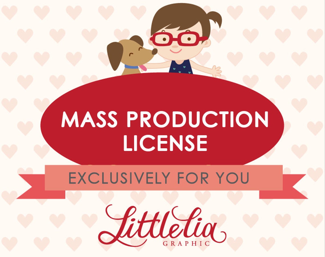 Mass Production License for 1 Graphic Set - Etsy